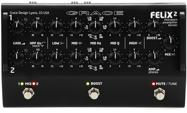 Grace Design Felix 2 Instrument Preamp/Blender - Black | Sweetwater