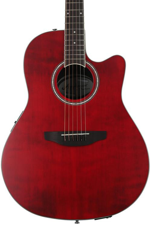 Ovation Applause AB24-2S Mid-depth Acoustic-electric Guitar - Ruby Red ...