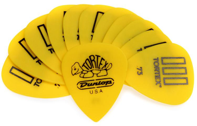 Dunlop Tortex TIII Guitar Picks - .73mm Yellow (12-pack) | Sweetwater