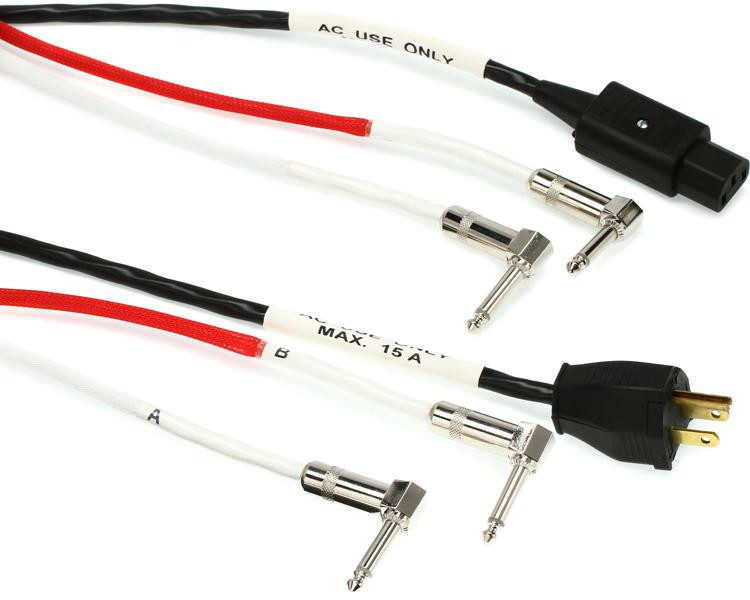 Pro Co Siamese Twin EC16 Dual 1/4" TS Audio + IEC Power Cable - 25 foot ...