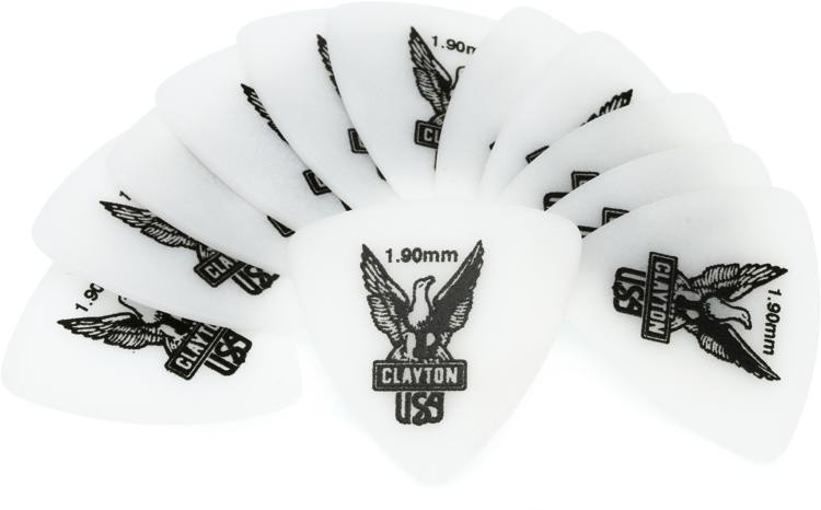 Clayton Acetal Rounded Triangle Picks 12-pack 1.90mm Reviews | Sweetwater