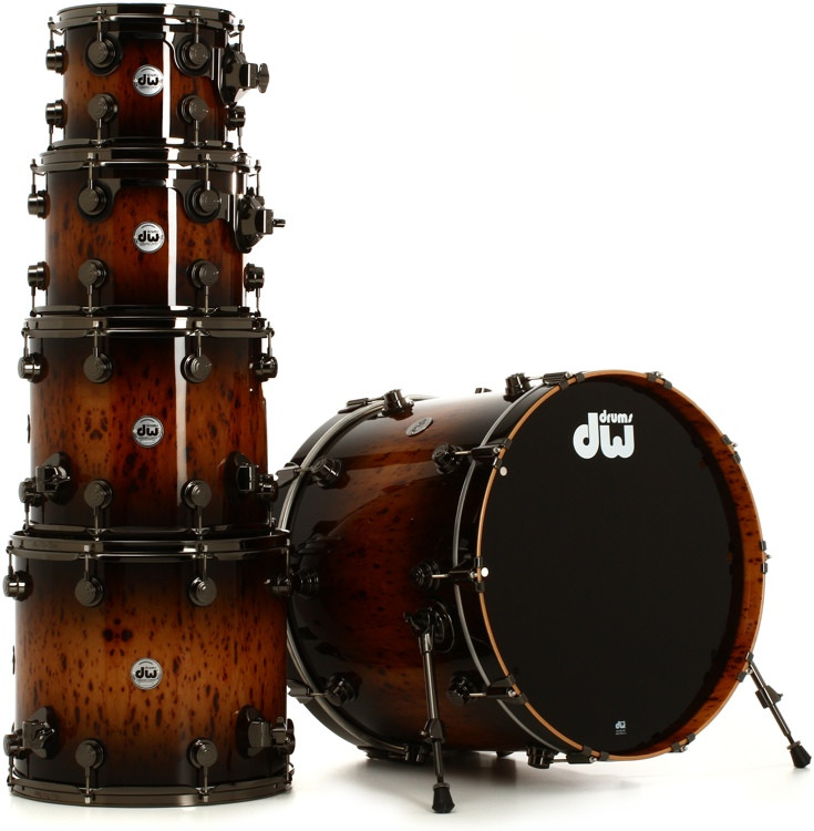 DW Collector's Exotic Series 5-piece Shell Pack - Quick Candy Black ...