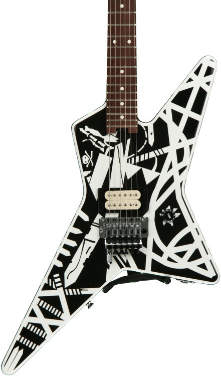 EVH Stripe Series Star - Black and White | Sweetwater