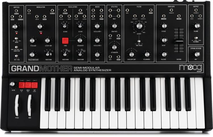 Moog Grandmother Dark Semi-modular Analog Synthesizer and Step ...