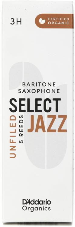 D'Addario Organics Select Jazz Unfiled Baritone Saxophone Reeds - 3 ...