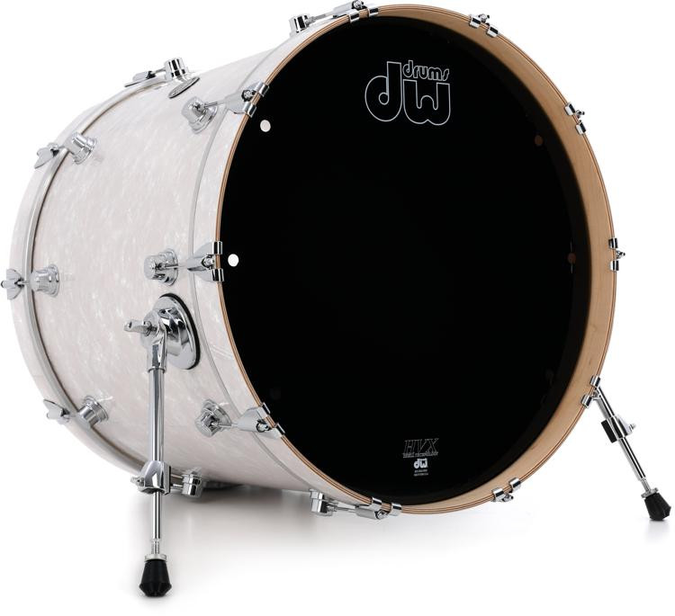 DW Performance Series Bass Drum - 18 x 22 inch - White Marine FinishPly ...