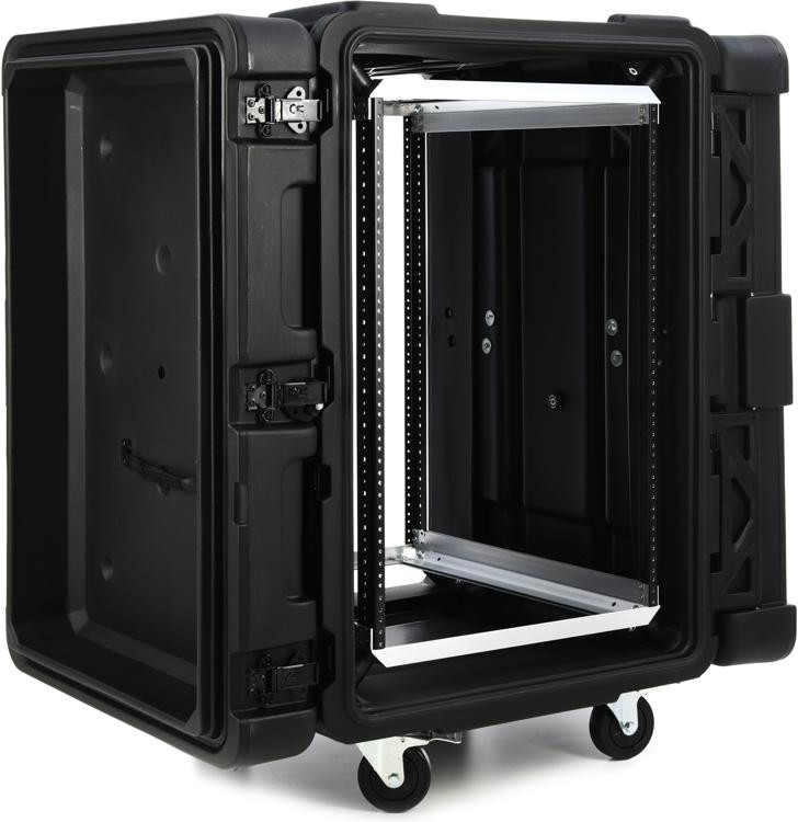 SKB 3SKB-R916U24 Heavy-duty Roto-Molded 24" Deep Shockmount Rolling 16U ...