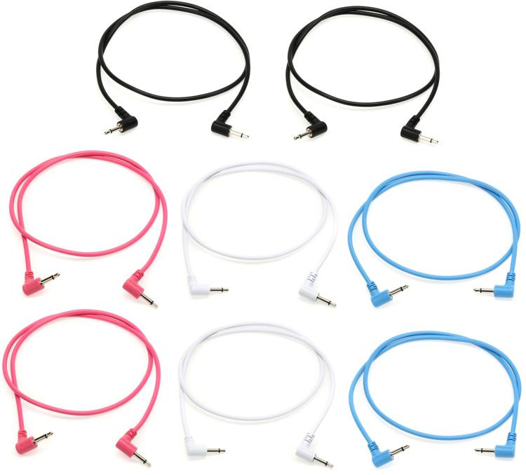 Modbap Modular Patch Cables - Angled 3.5mm TS Male to Angled 3.5mm TS ...