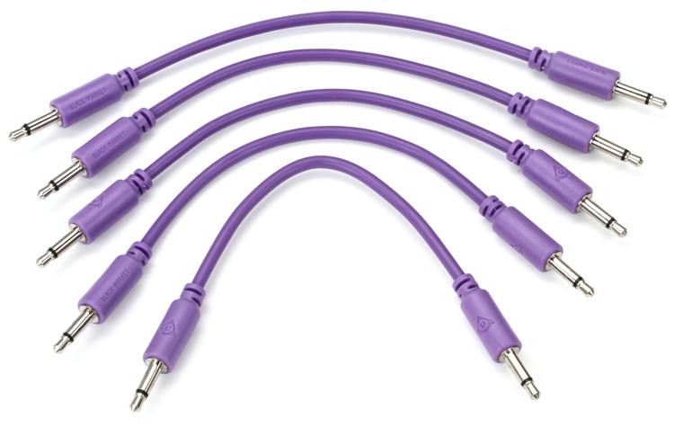 Black Market Eurorack Patch Cable 5-pack - 9cm Violet | Sweetwater