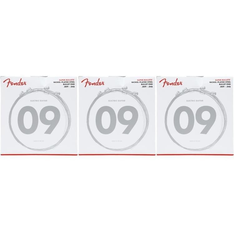 Fender 3250LR Super Bullets Nickel Steel Electric Strings - .009-.046 ...