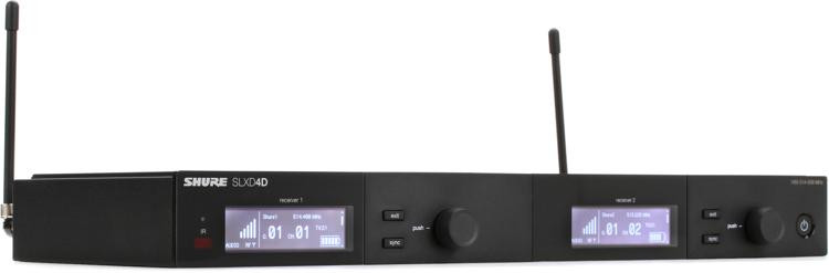 Shure SLXD4D Two-channel Digital Wireless Receiver - H55 Band | Sweetwater