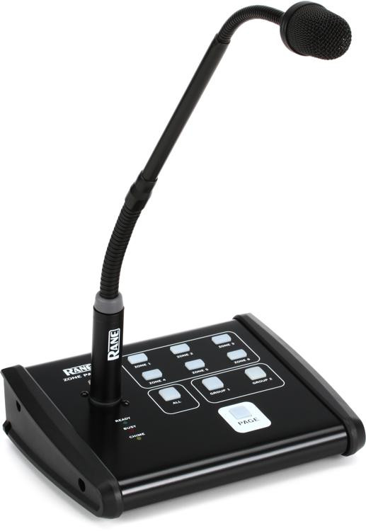 Rane Zone Pager Tabletop Paging Station with Gooseneck Microphone ...
