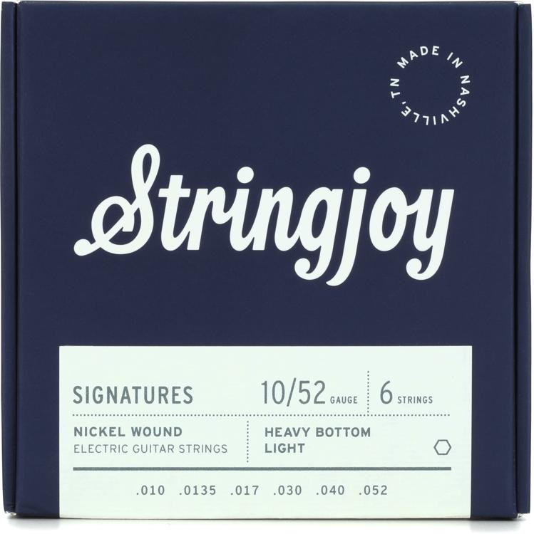 Stringjoy Signatures Nickel-wound Heavy Bottom Electric Guitar Strings - Light Gauge (.010 ...
