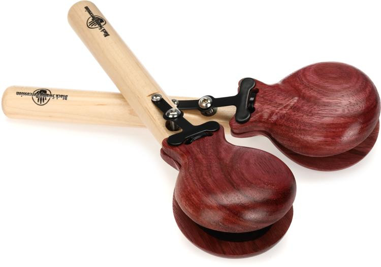 Black Swamp Percussion Purpleheart Castanets with Handle | Sweetwater