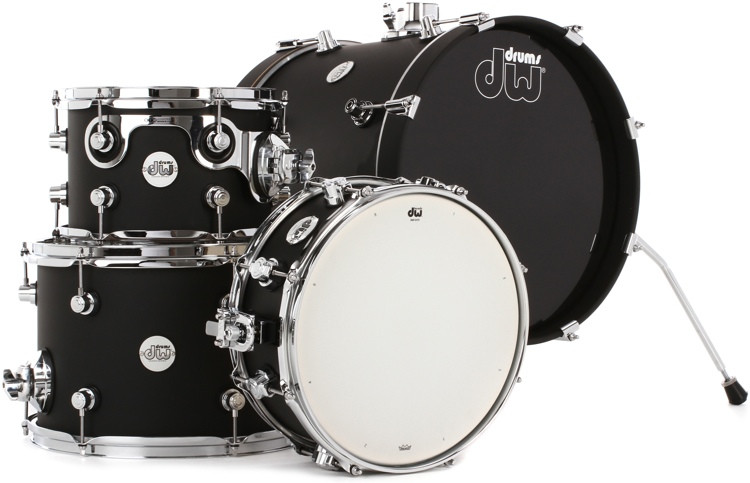 DW DDLM1604BL Design Series Mini-Pro Shell Pack - Black Satin | Sweetwater