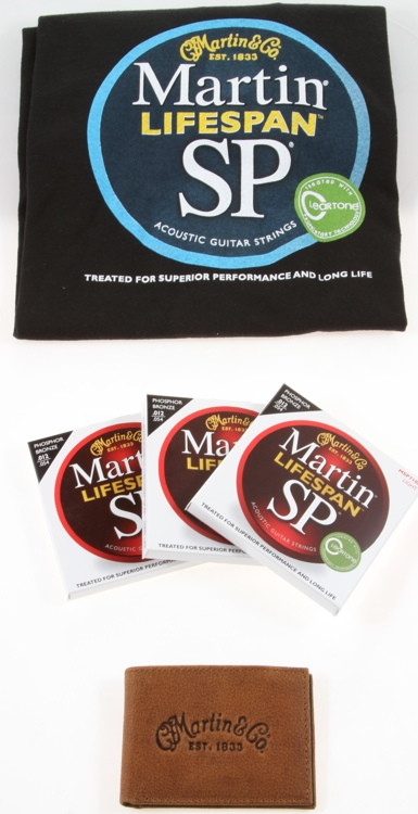 Martin SP Lifespan 12s w/Free Leather Wallet & T-Shirt - .012-.054 ...