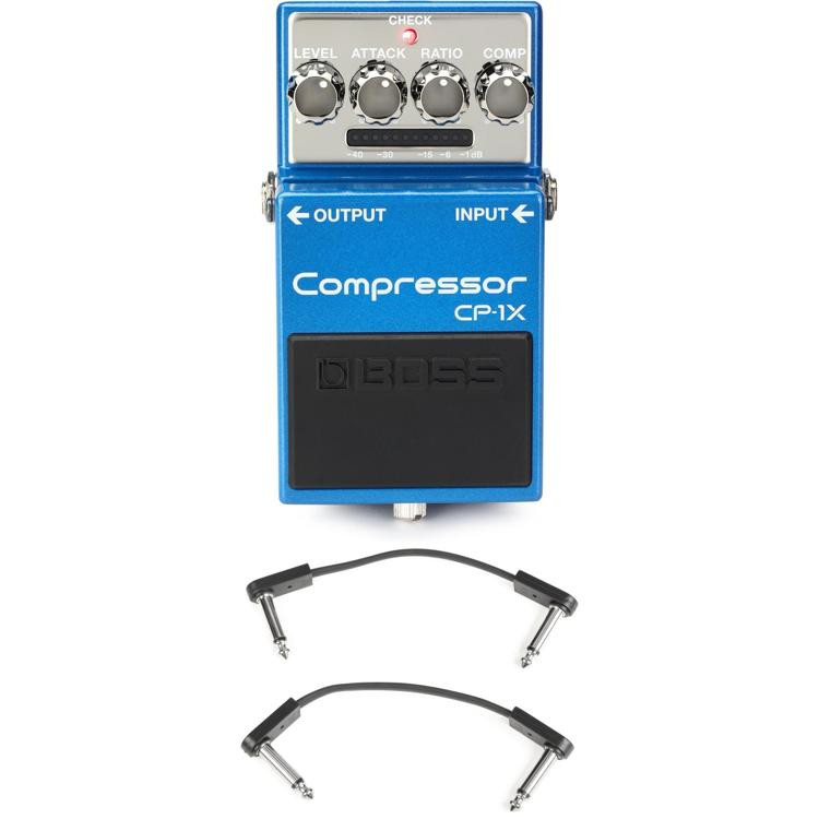 Boss CP-1X Compressor Pedal with 3 Patch Cables | Sweetwater