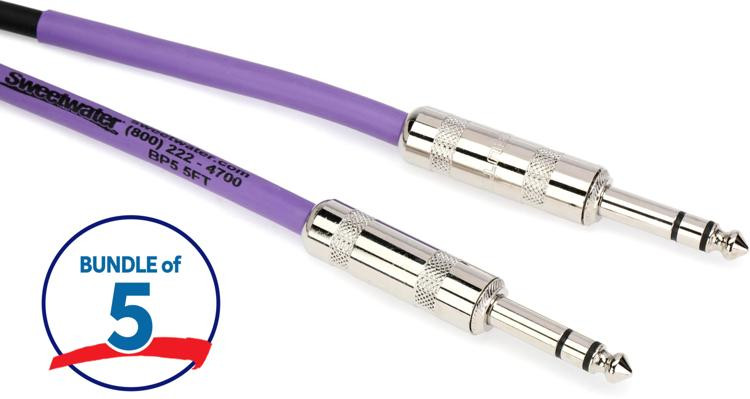 Pro Co BP-5 Excellines Balanced Patch Cable - 1/4-inch TRS Male to 1/4 ...