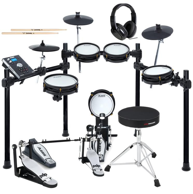 Alesis Command Mesh Special Edition Double Bass Pedal Essentials Bundle ...