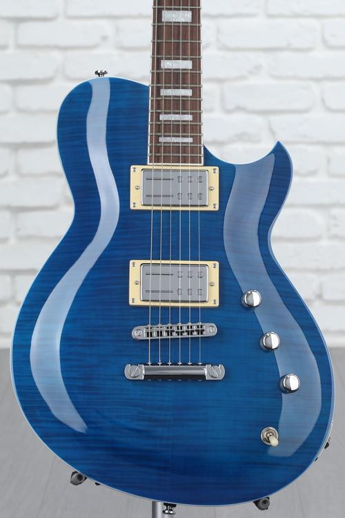 Reverend Roundhouse RA Electric Guitar - Transparent Blue | Sweetwater