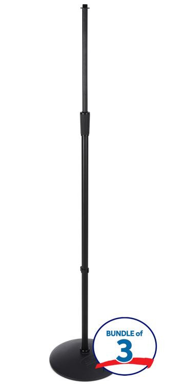 On-Stage MS9210 10 inch Round-base Mic Stand (3 Pack) | Sweetwater