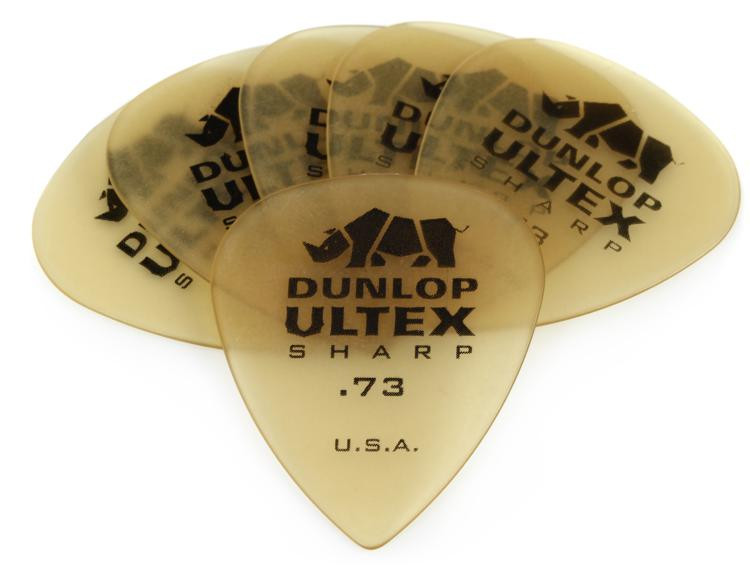 Dunlop 433P.73 Ultex Sharp .73mm Guitar Picks 6-Pack | Sweetwater
