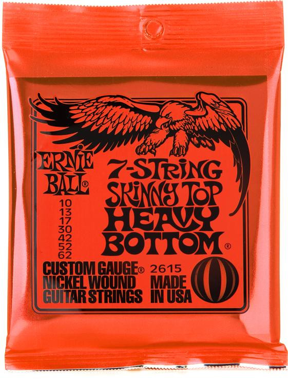 Ernie Ball 2615 Skinny Top Heavy Bottom Slinky Nickel-wound Electric Guitar String - .010-.062 ...