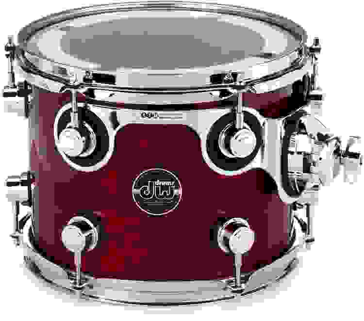 DW Performance Series Mounted Tom - 8 x 10 inch - Cherry Stain Lacquer ...