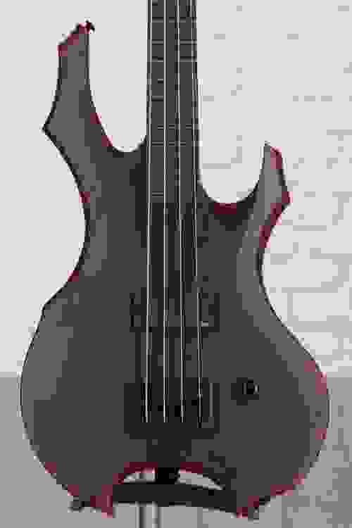 ESP LTD FL-4 Bass Guitar - Black Red Burst Satin | Sweetwater