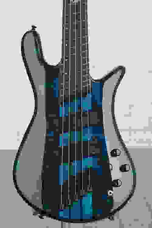 Spector NS Dimension 5 Bass Guitar - Black and Blue Gloss | Sweetwater