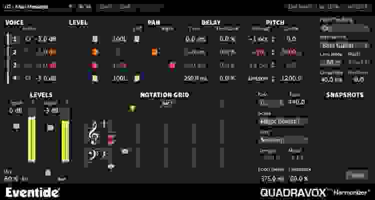 Eventide Quadravox 4-voice Pitch-shifting Harmonizer Plug-in | Sweetwater