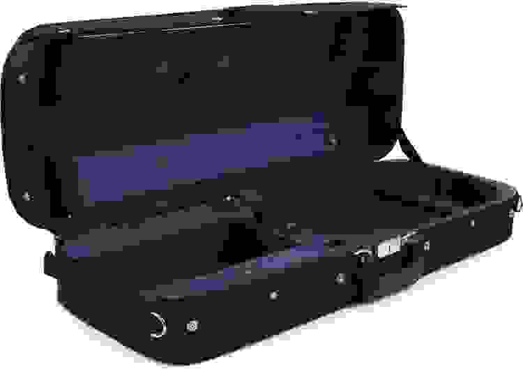 Bobelock B2005 Oblong Wooden Viola Case - Black with Blue Interior ...