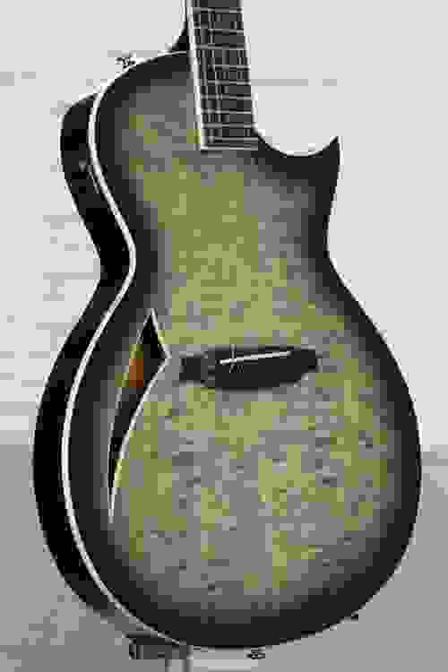 ESP LTD TL-6QM Thinline Acoustic-electric Guitar - Charcoal Burst ...