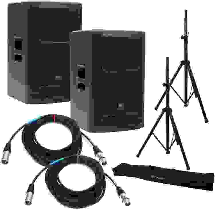 JBL PRX712 Package - w/Stands and Cables | Sweetwater