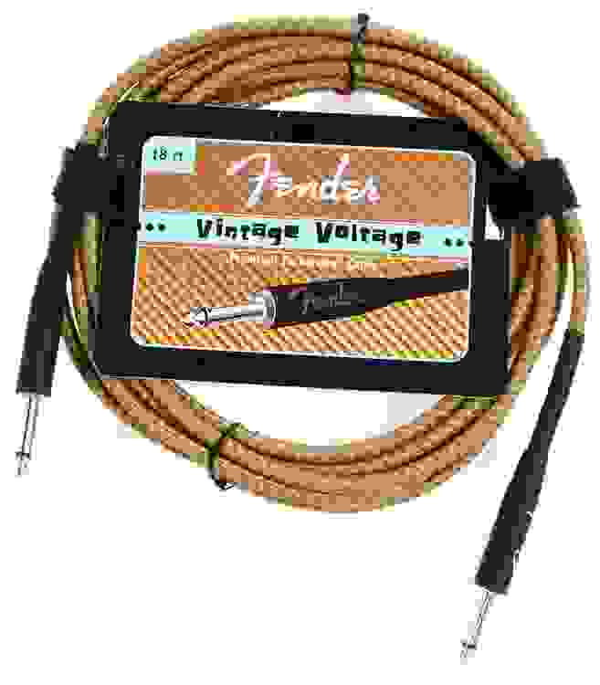 Fender Vintage Voltage Cable - 18' Vintage Tweed | Sweetwater