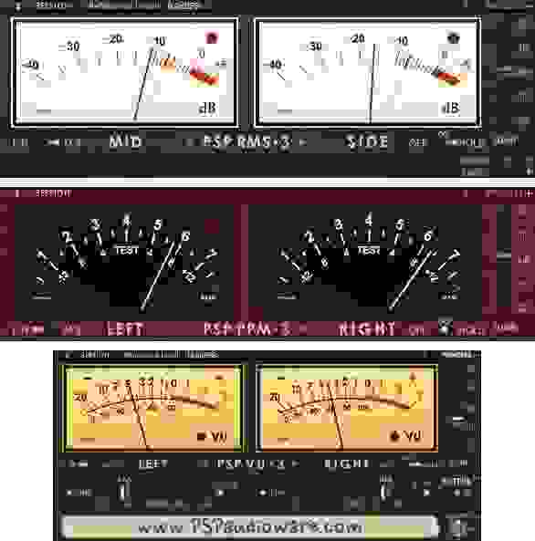PSP Audioware TripleMeter VU, RMS and PPM Meter Plug-in | Sweetwater