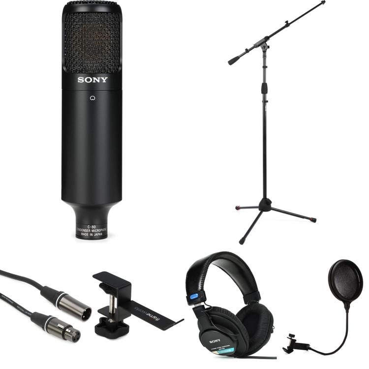 Sony C-80 Condenser Microphone and MDR-7506 Headphones Bundle | Sweetwater