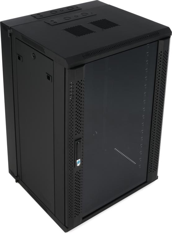 Gator GRW2018509 - 18U Hinged Wall Rack with Glass Door | Sweetwater