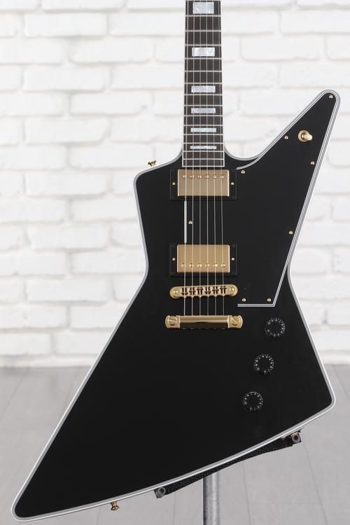 Gibson Custom Explorer Custom - Ebony with Ebony Fingerboard | Sweetwater