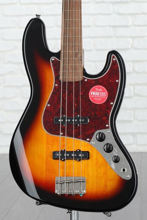 Squier Classic Vibe '60s Fretless Jazz Bass - 3-Tone Sunburst | Sweetwater