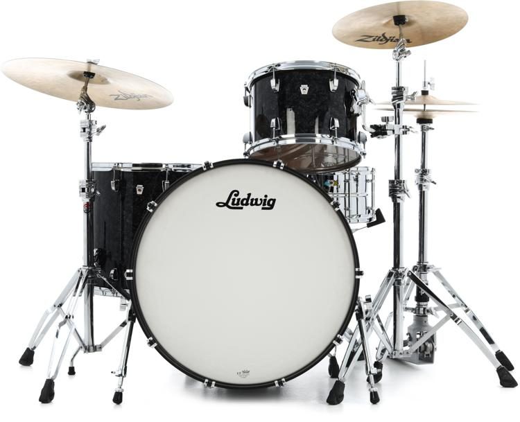 Ludwig NeuSonic 3-piece Shell Pack - Ebony Pearl | Sweetwater