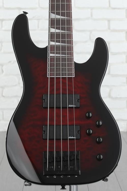 Jackson Concert Bass JS3VQ - Transparent Red Burst | Sweetwater