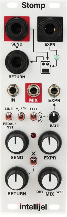 Intellijel Stomp Effects Send/Return with Expression Control Eurorack Module | Sweetwater