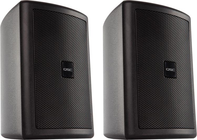 QSC AC-S4T 4.5 inch 2-way Surface-mount Speaker - Black (pair) | Sweetwater