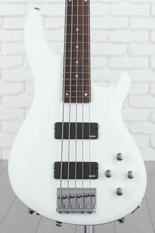 Schecter C-5 Deluxe Bass Guitar - Satin White | Sweetwater