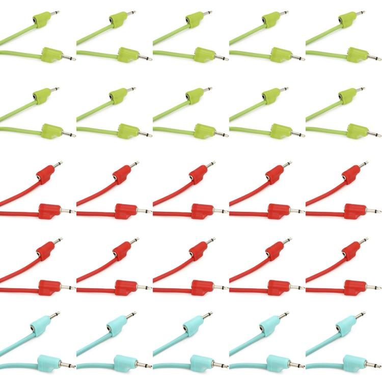 Tiptop Audio Stackcable Eurorack Patch Cable Assorted Sizes - 25 Pack | Sweetwater