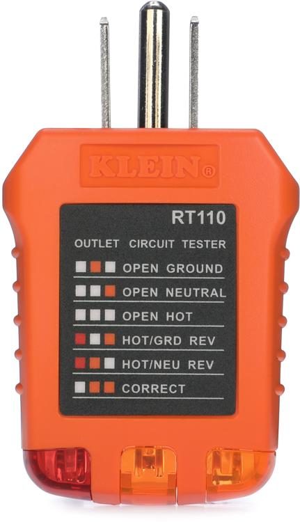 Klein Tools RT110 Power Outlet Receptacle Tester | Sweetwater