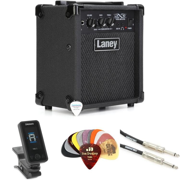 Laney LX10 1 x 5-inch 10-watt Combo Amp Essentials Bundle | Sweetwater