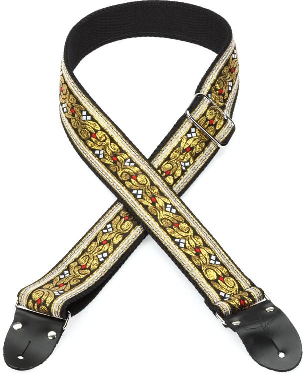 PRS Retro Deluxe Guitar Strap - Gold/Red | Sweetwater