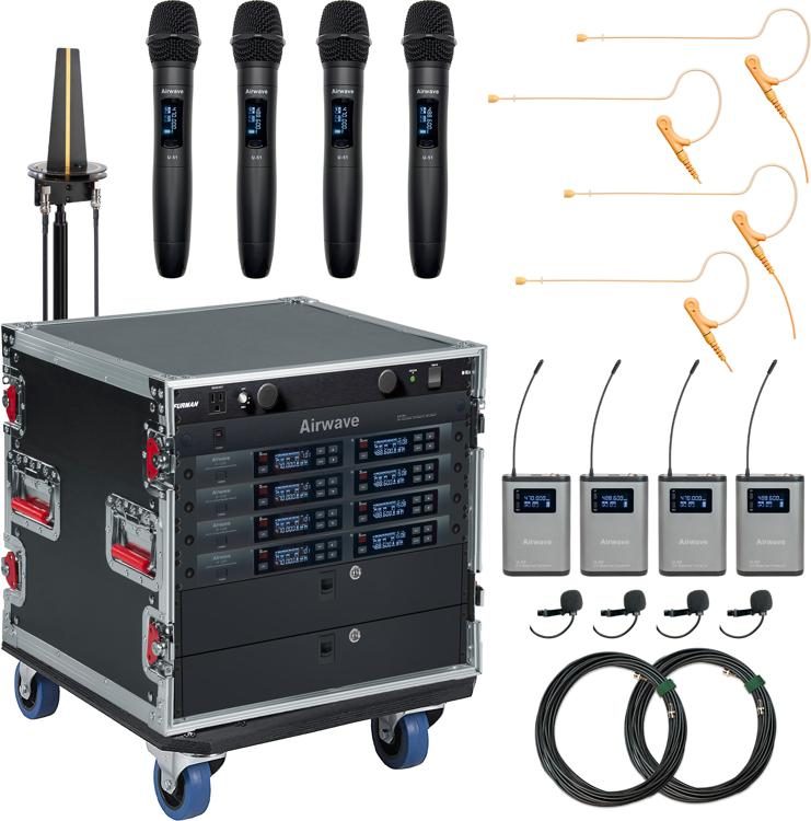 Airwave Technologies AT-SYS-8-Combo 8-channel Wireless Microphone ...